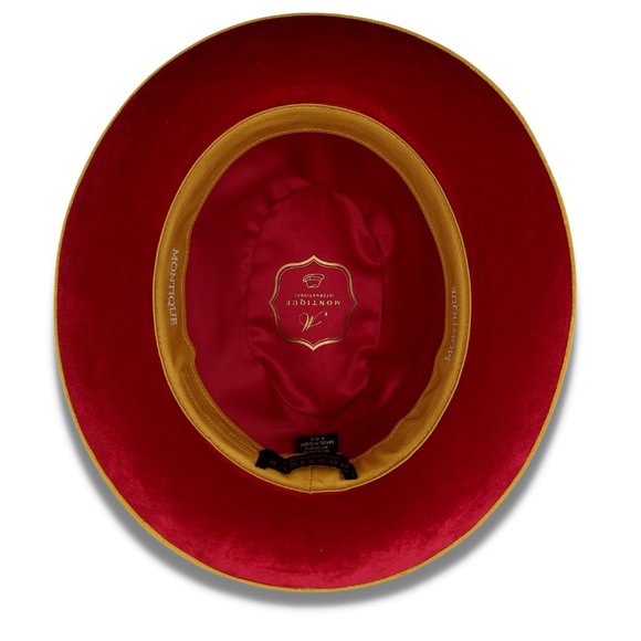Montique | Accessories | Montique Gold Felt Band 2 34brim Red Bottom ...